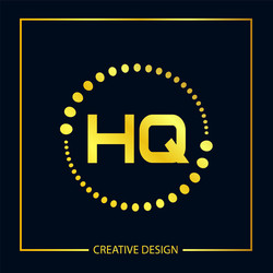 Initial letter hq logo template design Royalty Free Vector