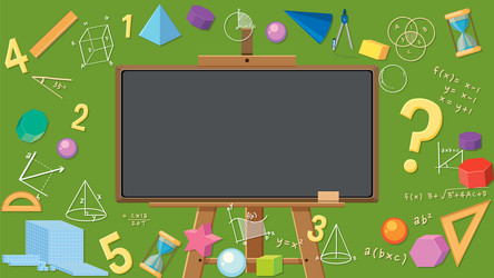 Math tools banner with blank background Royalty Free Vector