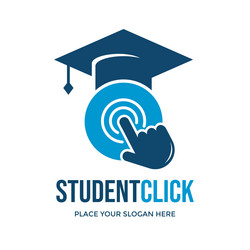 Click online logo template this design use mouse Vector Image