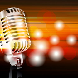 Retro microphone background Royalty Free Vector Image
