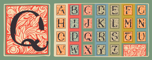 Medieval Illuminated Letters Vector Images (over 340)