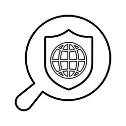 Browsing safe search icon editable logo Royalty Free Vector