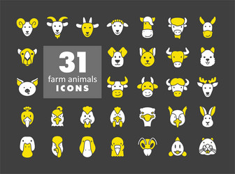 Goat glyph icon farm animal Royalty Free Vector Image