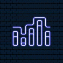 Graphic progression iconthin line Royalty Free Vector Image