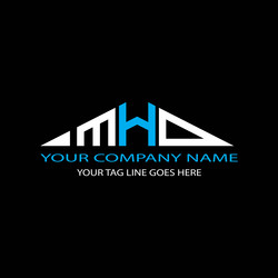 Mhd letter logo creative design with graphic Vector Image