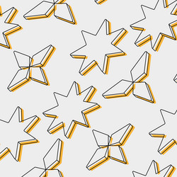 2d isometric star shapes icon pattern background Vector Image