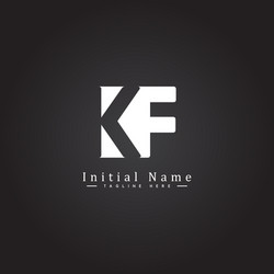 Initial letter kf logo - minimal business logo Vector Image