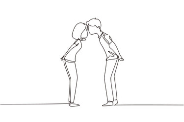 Lovers Kissing Line Drawing Vector Images (over 370)