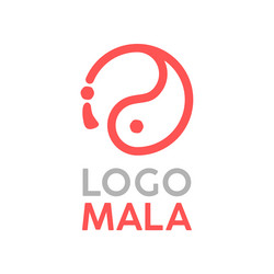 Holy rosary or buddhist mala prayer beads logo Vector Image
