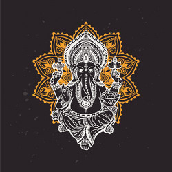 Lord ganesh image god with elephant head Vector Image