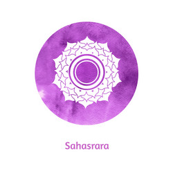 Sahasrara chakra with outer space Royalty Free Vector Image