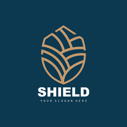 Shield logo safe and strong security design Vector Image