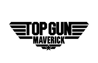Top gun golden typography icon topgun lettering Vector Image
