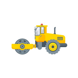 Asphalt paver machine side view and front Vector Image