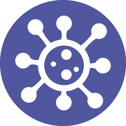 Bacteria card block style icon Royalty Free Vector Image