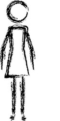 Female figure human silhouette Royalty Free Vector Image