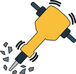 Jackhammer icon cartoon Royalty Free Vector Image