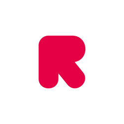 Letter ic simple geometric cute logo Royalty Free Vector