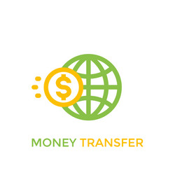 Money transfer worldwide or global payments Vector Image