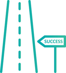 Road to success icon Royalty Free Vector Image