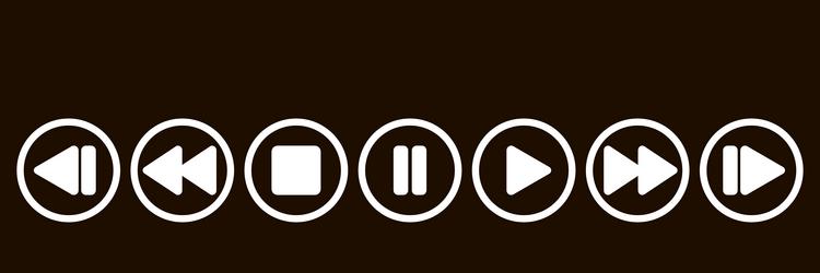 Stop pause play button icon stencil pictogram Vector Image