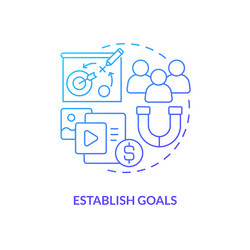 Establish identity blue gradient concept icon Vector Image