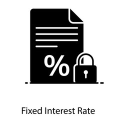 Fixed interest rate Royalty Free Vector Image - VectorStock