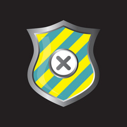 Insignia shield product label art Royalty Free Vector Image