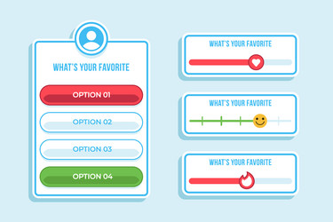 Poll sticker set Royalty Free Vector Image - VectorStock