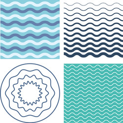 Abstract wave set Royalty Free Vector Image - VectorStock