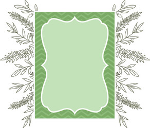 Isolated leaves frame design Royalty Free Vector Image