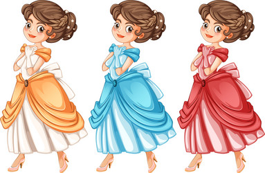 Cute christmas princess Royalty Free Vector Image