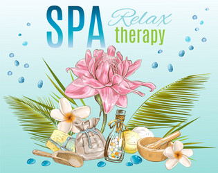 Spa treatment banner Royalty Free Vector Image