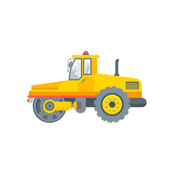Asphalt paver machine side view and front Vector Image