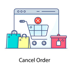 Cancel order Royalty Free Vector Image - VectorStock