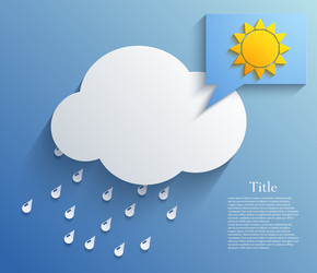 Abstract background- white paper clouds Royalty Free Vector