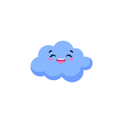 Cute happy cloud smiling cartoon Royalty Free Vector Image