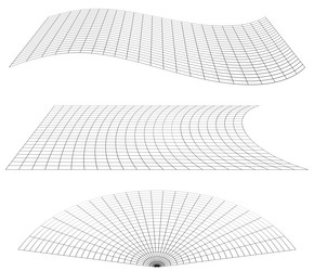 Graticule grid mesh plane with deform distortion Vector Image