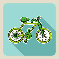 Hand drawn bike or bicycle sketch retro Royalty Free Vector