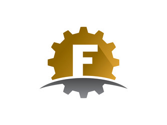 Engineering gear logo low poly model design Vector Image