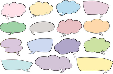 Various shapes of speech bubbles Royalty Free Vector Image
