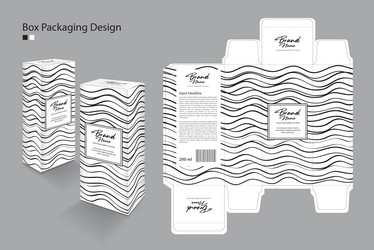 Box design packaging template Royalty Free Vector Image