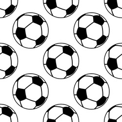 Football or soccer balls seamless pattern Vector Image