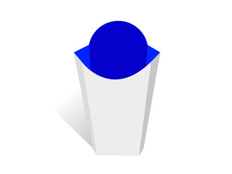 French fry box dieline template Royalty Free Vector Image