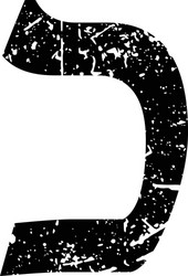Hebrew letter kaf Royalty Free Vector Image - VectorStock