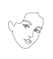 Girl Face Line Vector Images (over 48,000)