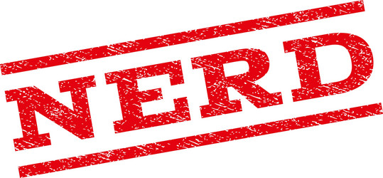 Nerd watermark stamp Royalty Free Vector Image