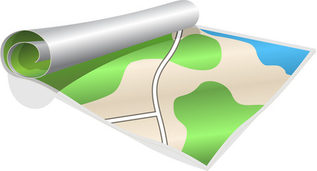 Papyrus roll vintage paper for treasure map Vector Image