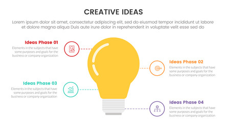 Creative idea concept infographic 4 point stage Vector Image