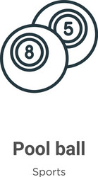 Ball pool outline icon thin line black pool Vector Image